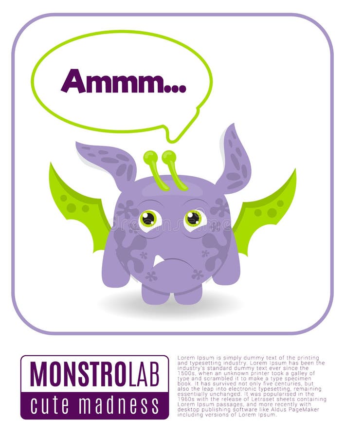 Illustration of a Monster Saying Ammm. Stock Vector - Illustration of ...