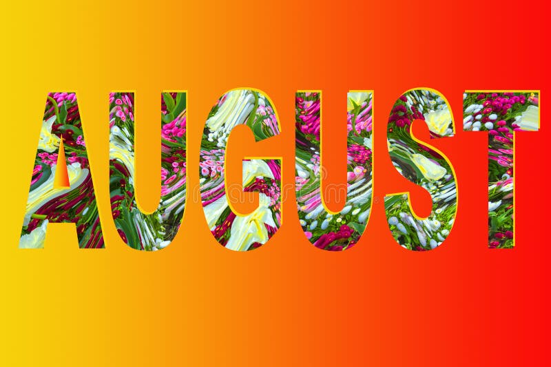 Illustration of the Month August Stock Image - Image of symbol, change ...