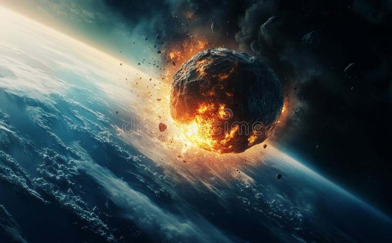 An Illustration of a Moon Explosion in High Resolution. Stock Image ...