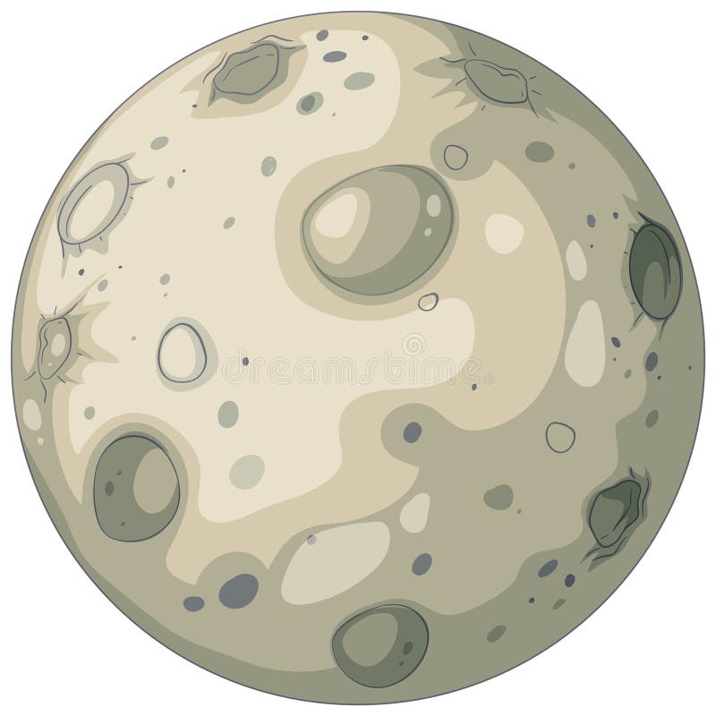 Illustration of the moon stock vector. Illustration of astronomy ...