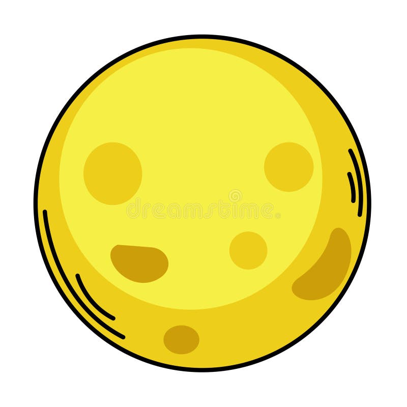 Illustration Of Moon Outline Isolated On White Background Stock Vector Illustration Of Contour
