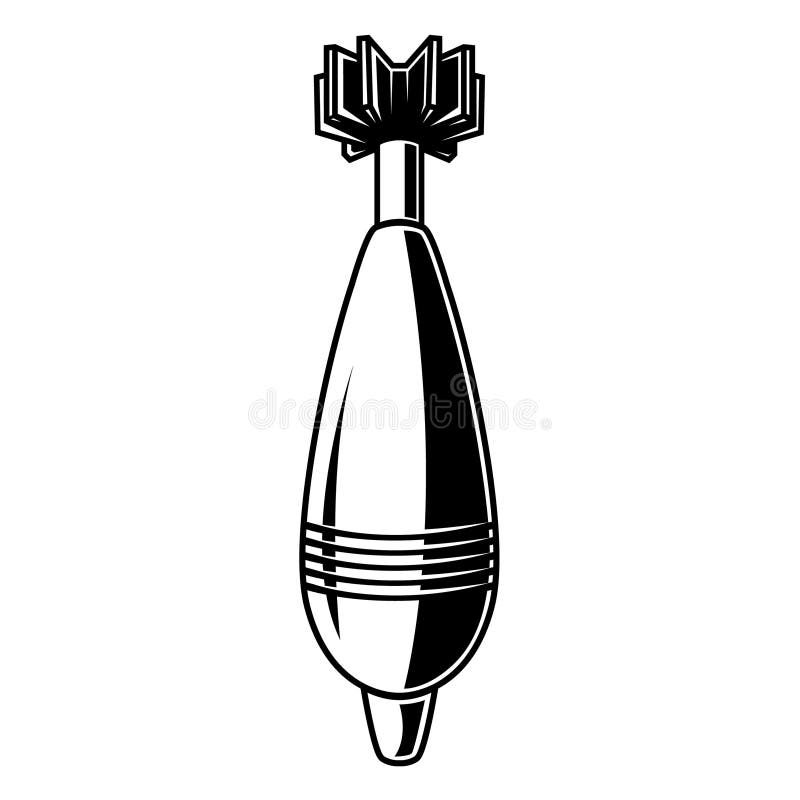 Illustration of a Mortar Shell in Engraving Style. Design Element for ...
