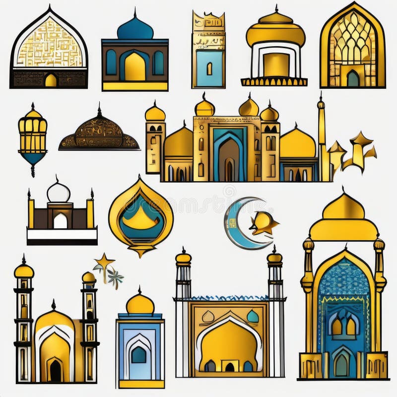 Illustration of Mosque Clip Art Stock Illustration - Illustration of ...