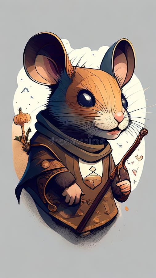 Illustration of a Mouse in a Medieval Costume. Vector Illustration ...