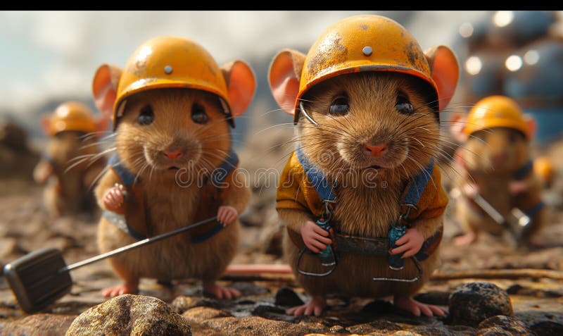A Worker in a Hard Hat Walks through a Tunnel. Stock Photo - Image of ...