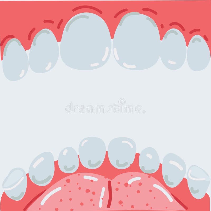 Illustration of Mouth with Teeth Inside View Stock Vector ...