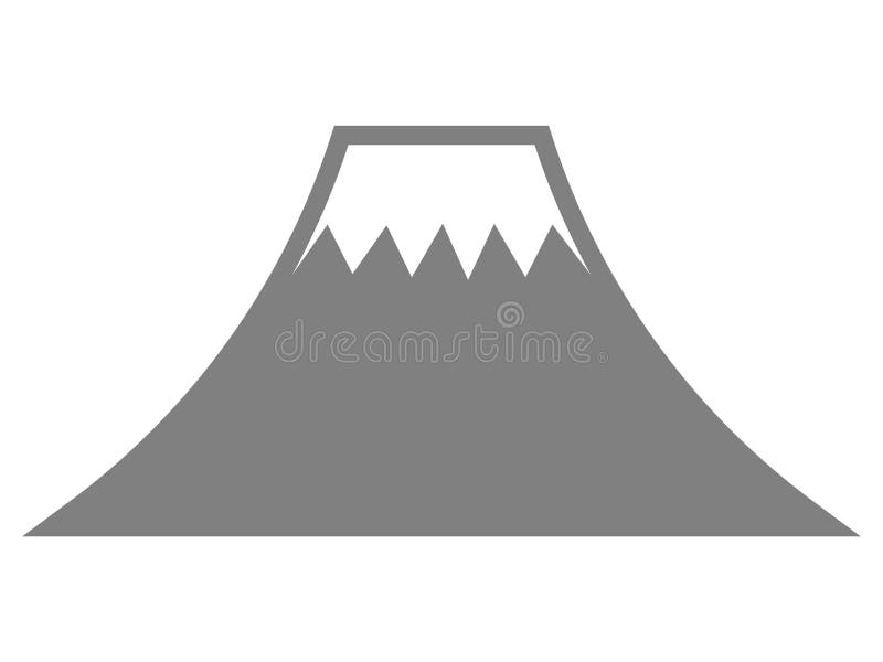 Illustration of Mt. Fuji Icon (silhouette) Stock Illustration ...