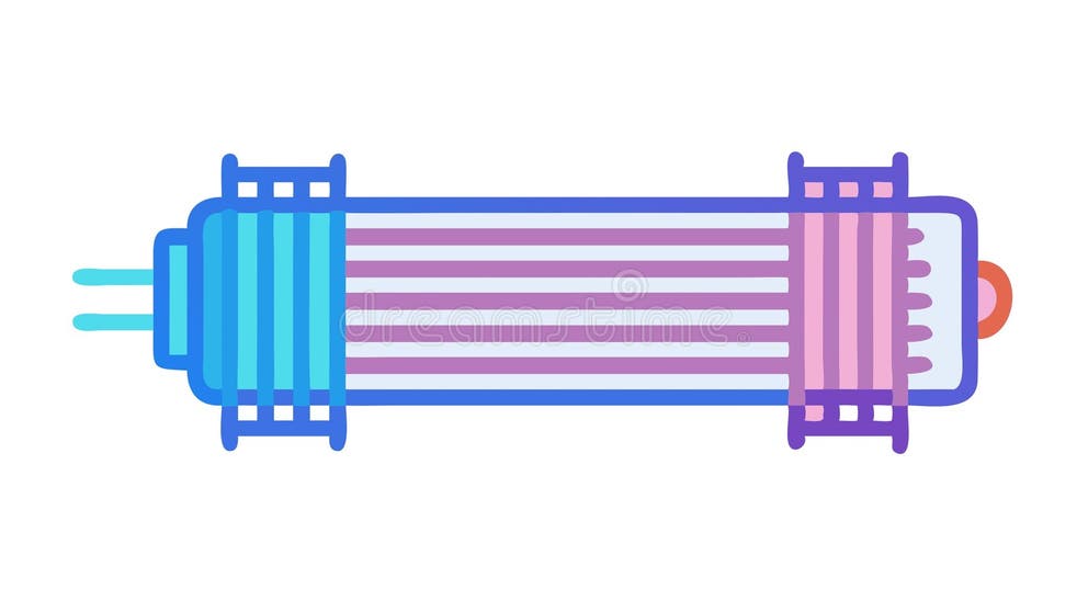 Multi-Barrel Pipe System: Industrial Flow Regulator, Vector Design ...