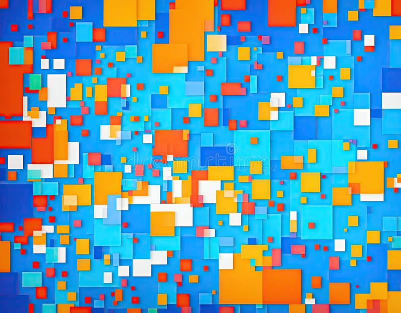 Illustration of Multi-colored Geometric Shapes. Stock Illustration ...