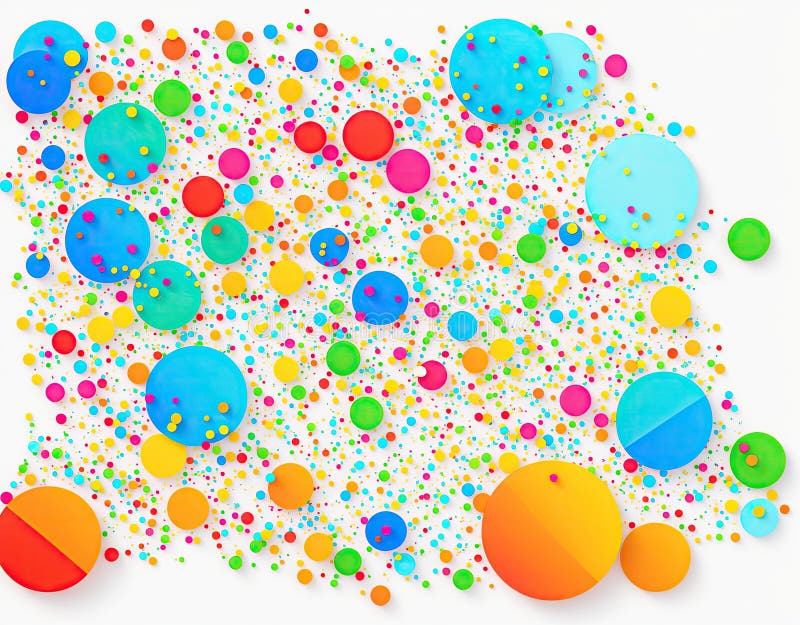 Illustration of Multi-colored Geometric Shapes. Stock Illustration ...