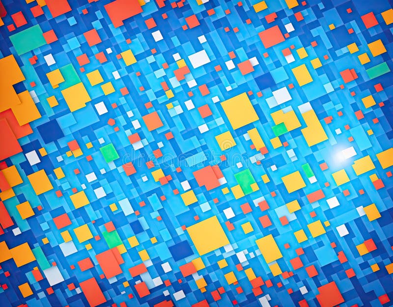 Illustration of Multi-colored Geometric Shapes. Stock Illustration ...