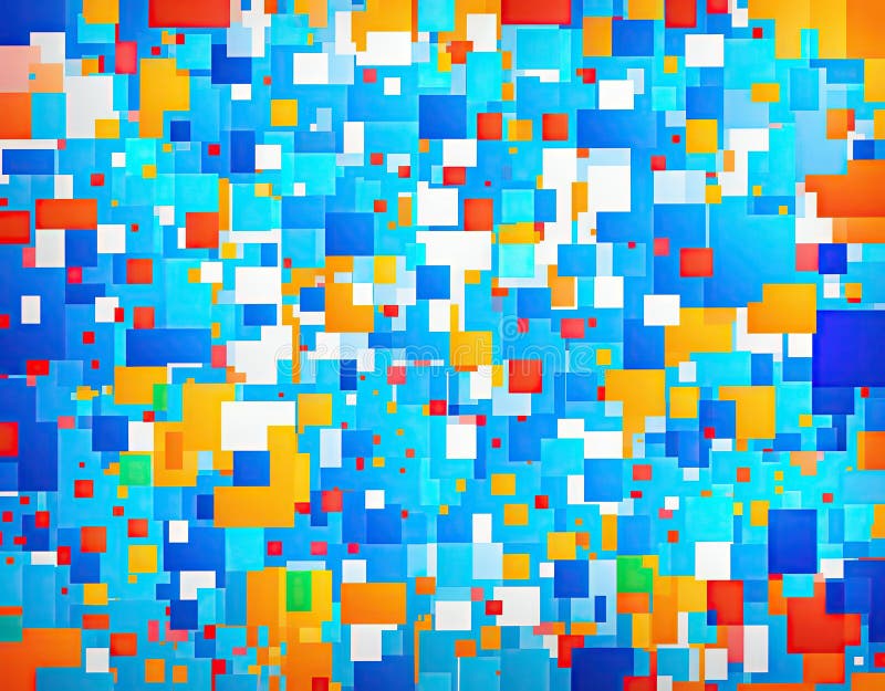 Illustration of Multi-colored Geometric Shapes. Stock Illustration ...