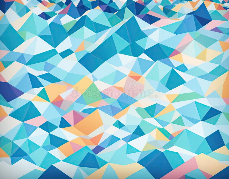 Illustration of Multi-colored Geometric Shapes. Stock Illustration ...