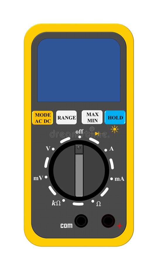 Illustration of a Multimeter Stock Illustration - Illustration of ...