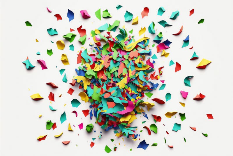Multicolor Confetti, Creative Digital Illustration Painting, Abstract ...