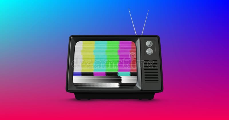 Illustration of Multicolored Glitch on Television Screen Against ...