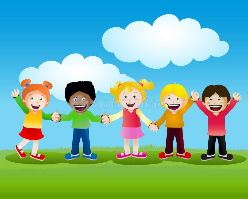 Illustration of a Multicultural Children Colourful Kids Stock Vector ...