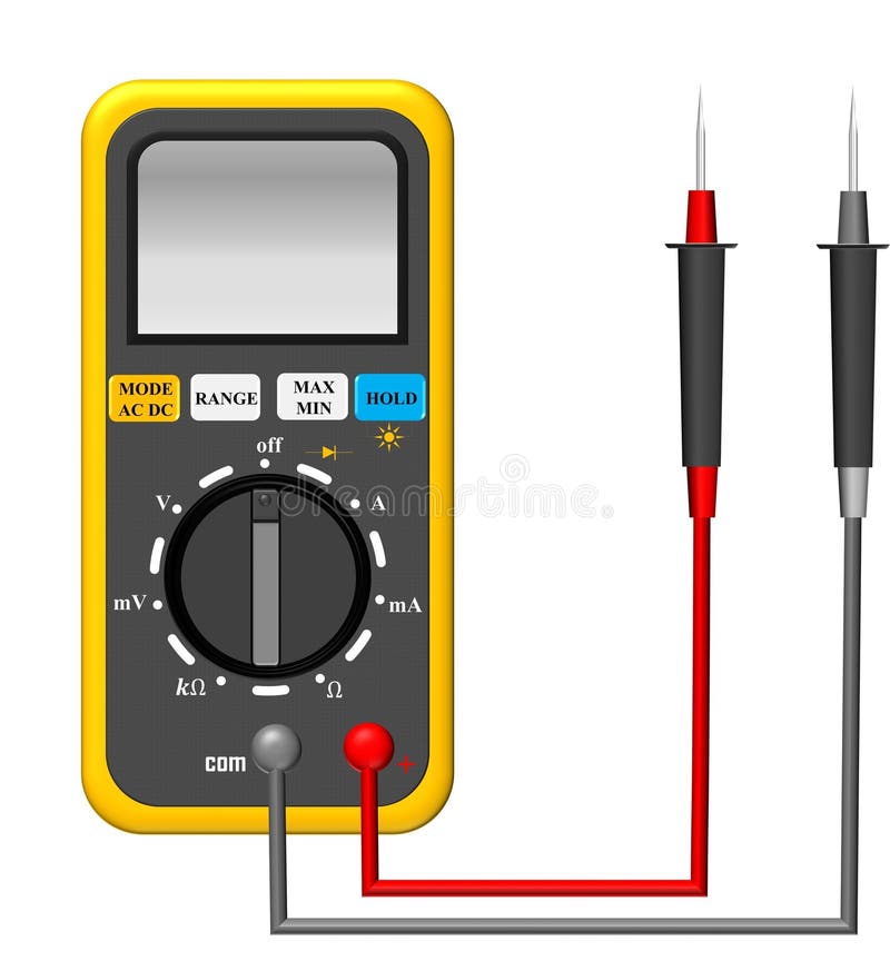 Illustration of a Multimeter Stock Illustration - Illustration of green ...