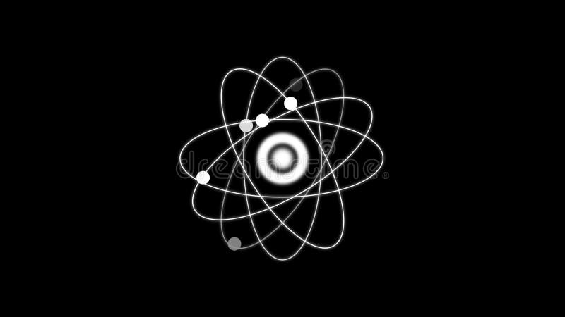 Illustration of Multiple Atomic Structures on a Black Background Stock ...