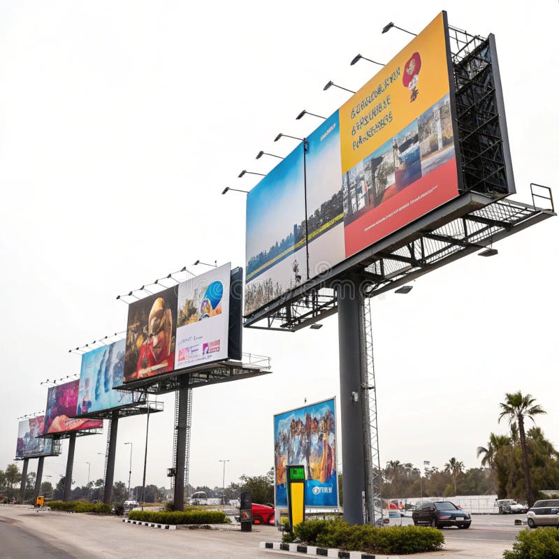 Billboards stock illustration. Illustration of communication - 364247695