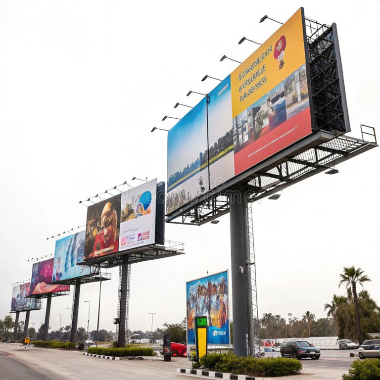 Billboards stock illustration. Illustration of communication - 364247695