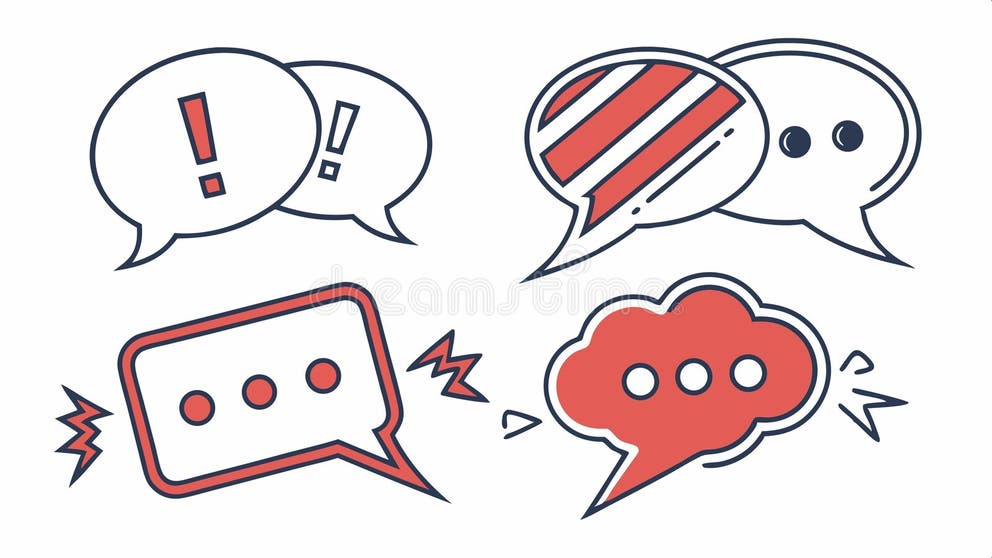 Multiple Chat Bubbles for Conversation, Dialogue and Communication ...