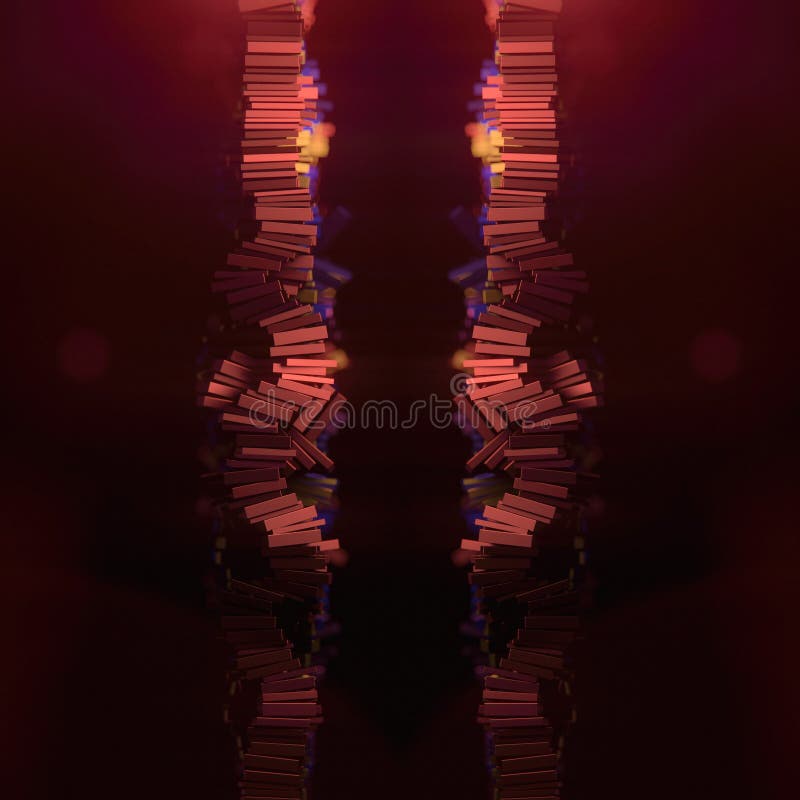 Illustration of Multiple Metal Rectangles on Dark Background. 3d ...