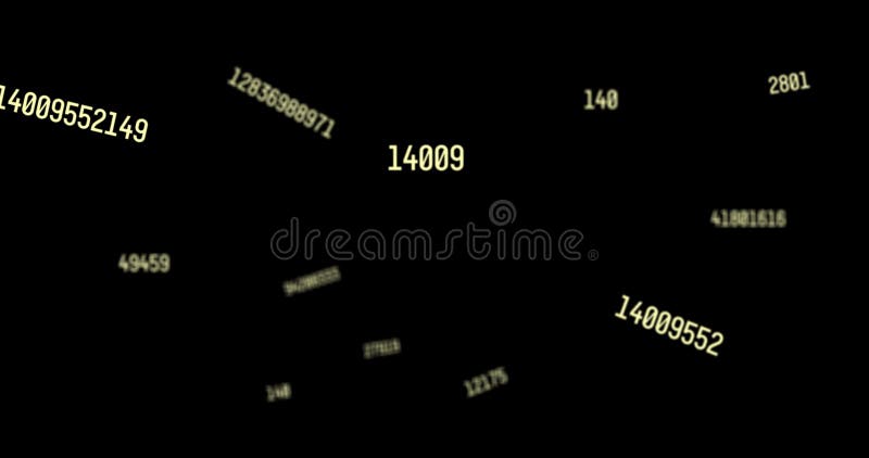 Illustration of Multiple Numbers Over Black Background, Copy Space ...