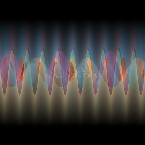 Illustration of Multiple Waves Oscillating or Overlapping by Many Small ...