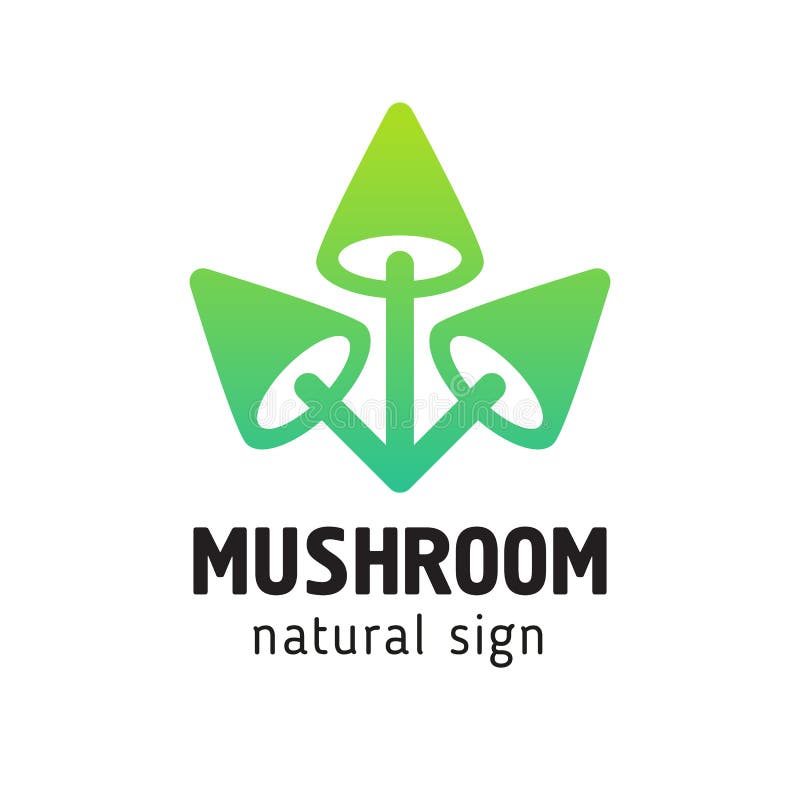 Illustration Mushrooms in a Modern Style, Three Mushrooms Stock Vector ...