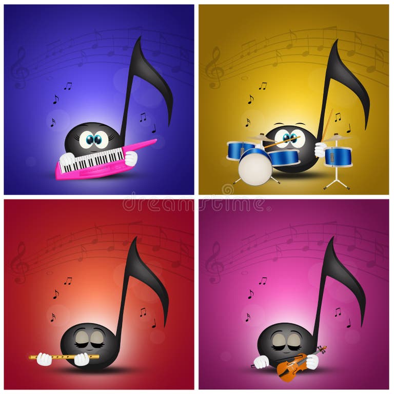 Face Musical Note Stock Illustrations – 1,302 Face Musical Note Stock ...