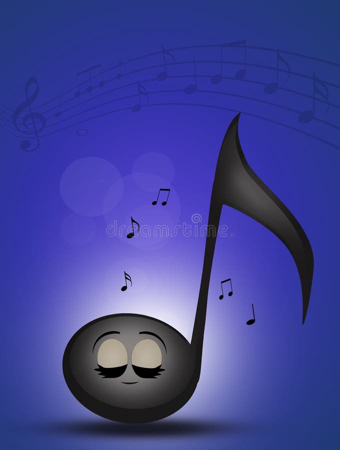 Funny Musical Note Conductor Stock Illustration - Illustration of ...