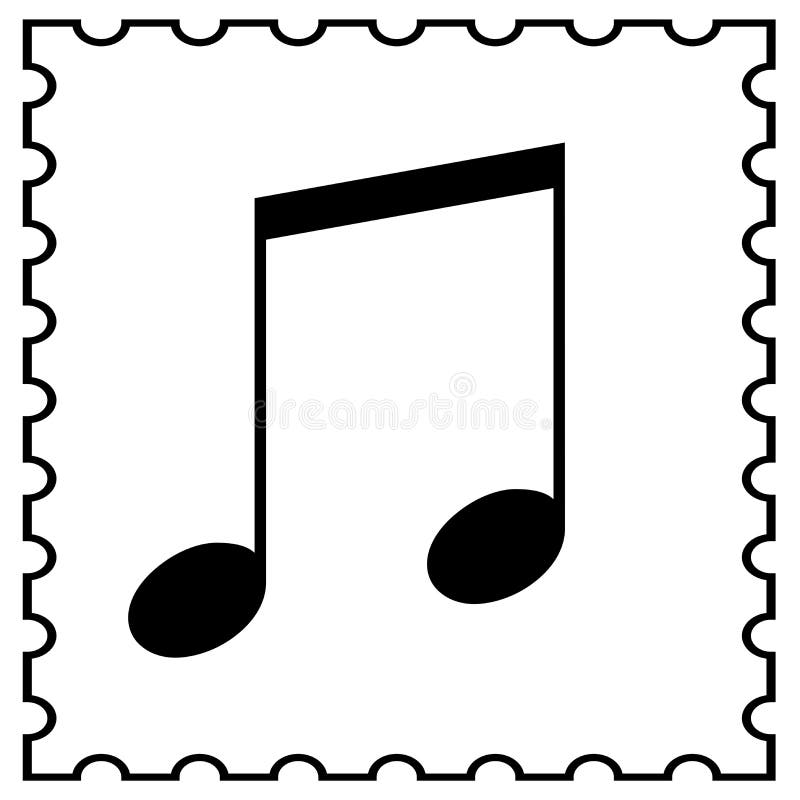 Illustration of Musical Sound Note Symbol on White Background Stock ... Illustration of Musical Sound Note Symbol on White Background Stock ...