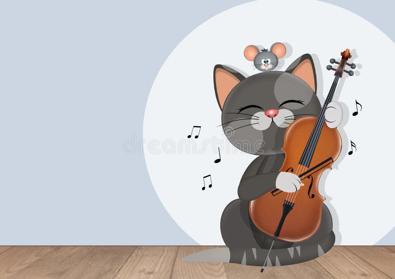 Cat Playing Cello Stock Illustrations – 22 Cat Playing Cello Stock ...