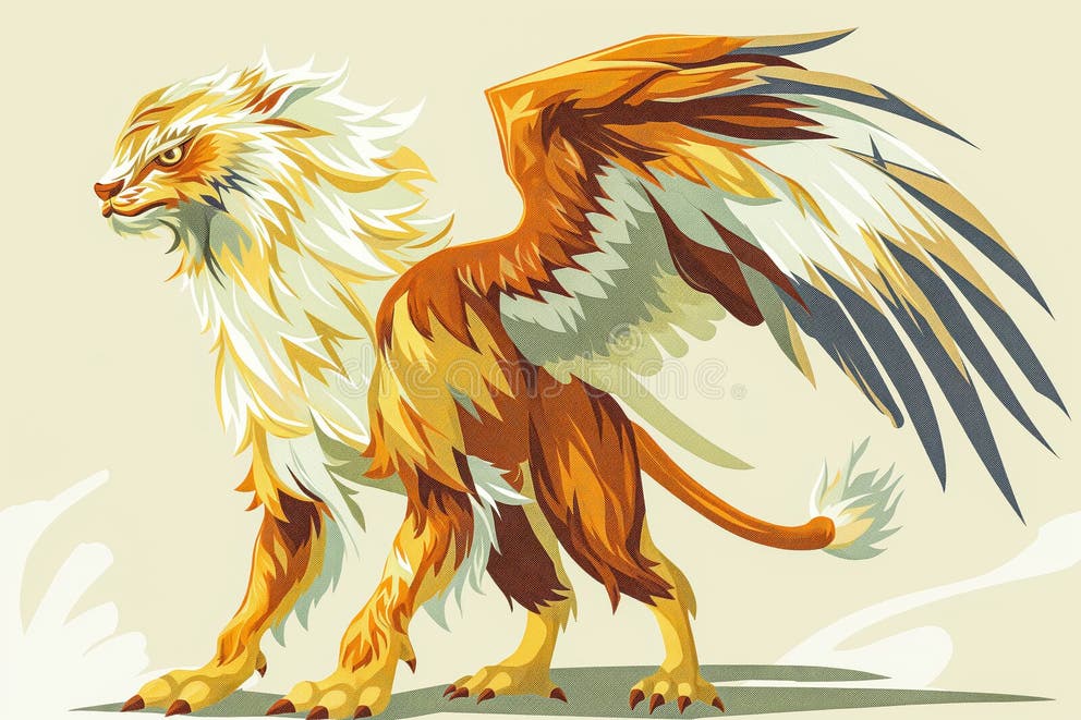 Illustration of the Mythical Creature the Griffin Half Lion Half Eagle ...