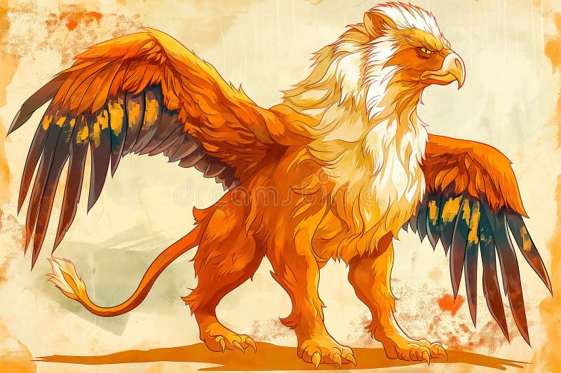 Illustration of the Mythical Creature the Griffin Half Lion Half Eagle Stock Illustration ...