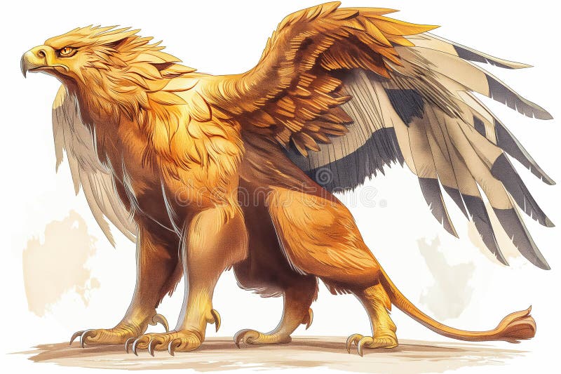 Illustration of the Mythical Creature the Griffin Half Lion Half Eagle Stock Illustration ...