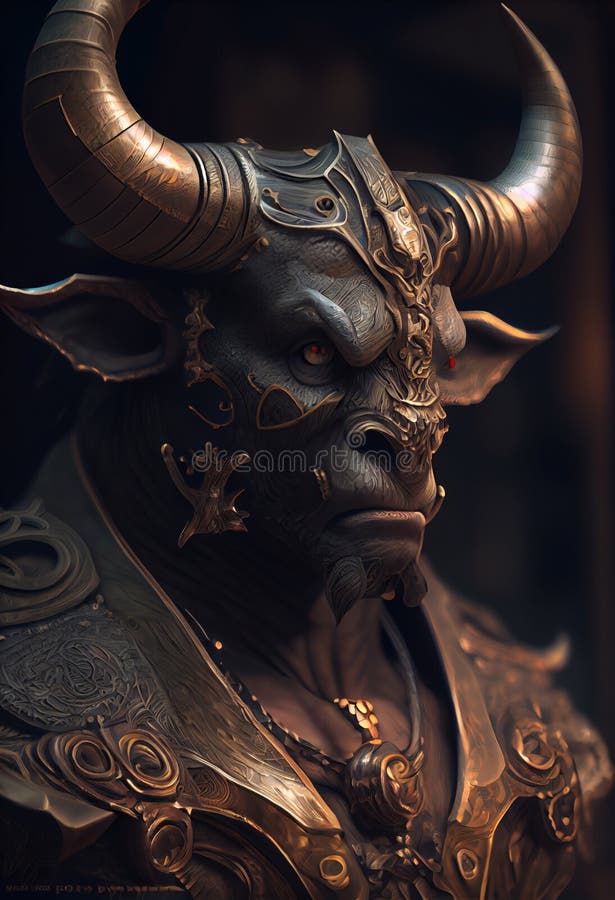 Illustration of a Mythical Greek Minotaur Stock Illustration ...