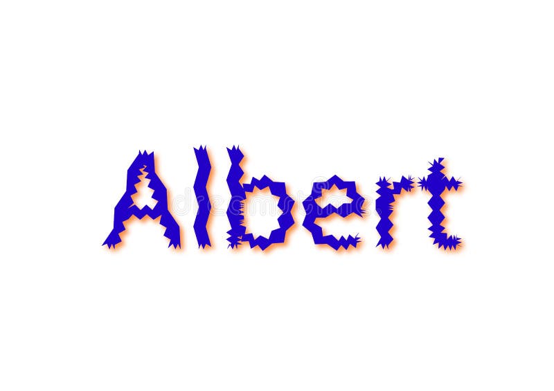 Illustration, Name Albert Isolated In A White Background Stock ...
