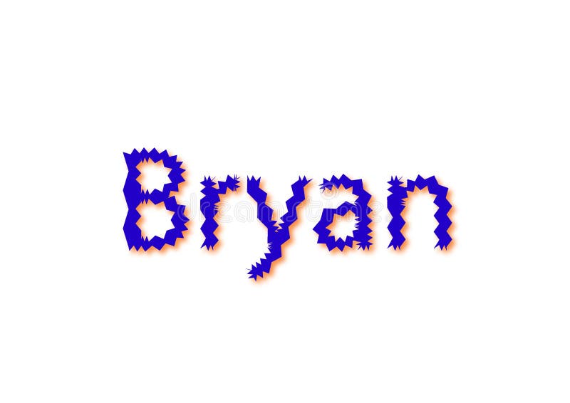 Illustration, Name Bryan Isolated in a White Background Stock ...