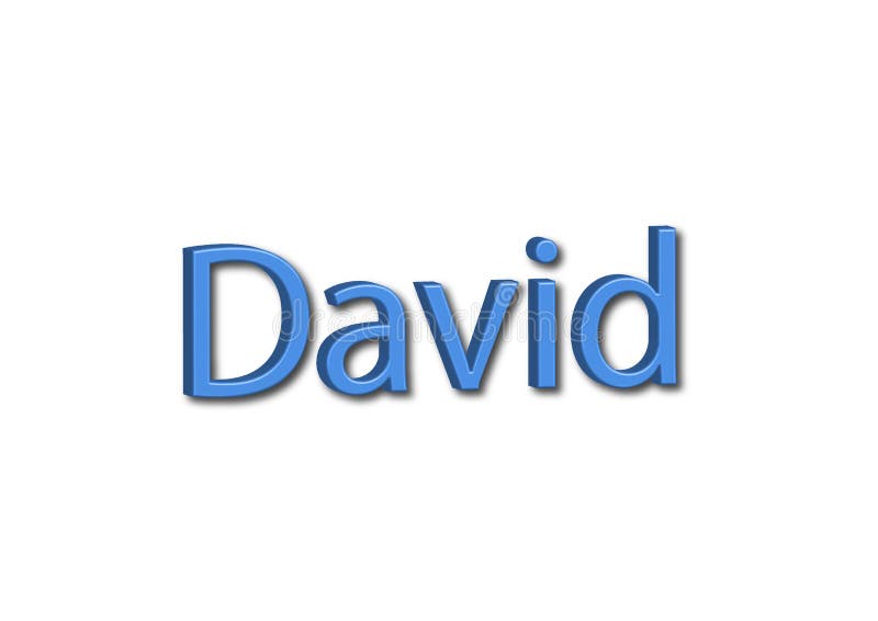 Illustration, Name David Isolated in a White Background Stock ...