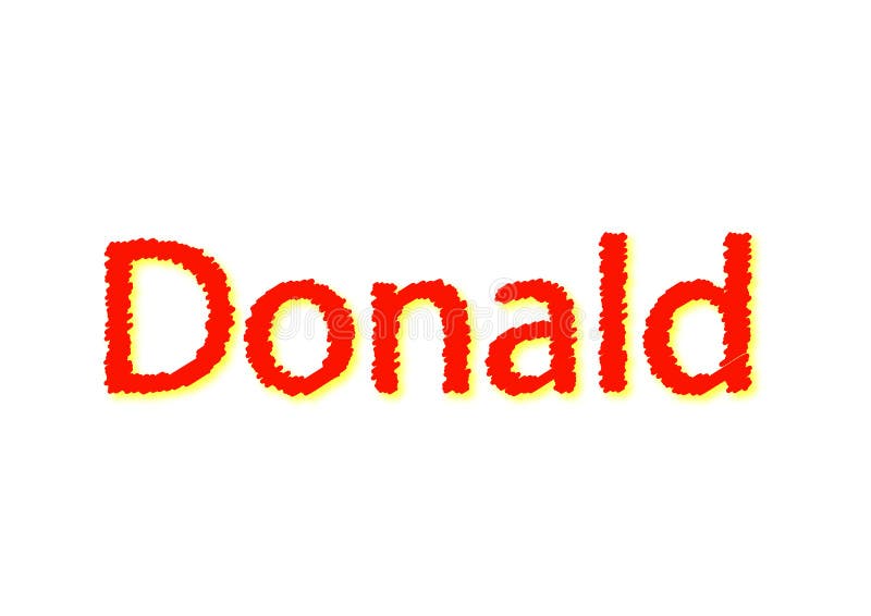 Donald Name Lettering Tinsels Stock Vector - Illustration of isolated ...