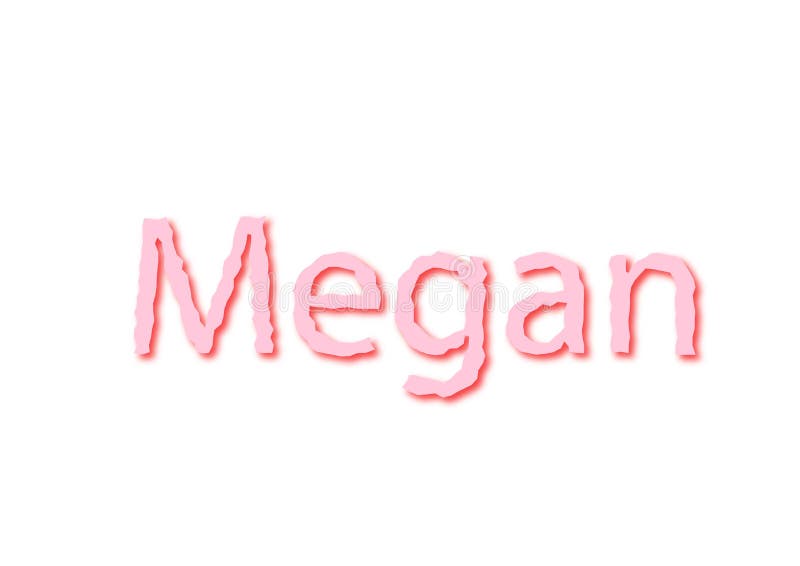 Illustration, Name Megan Isolated in a White Background Stock Image ...