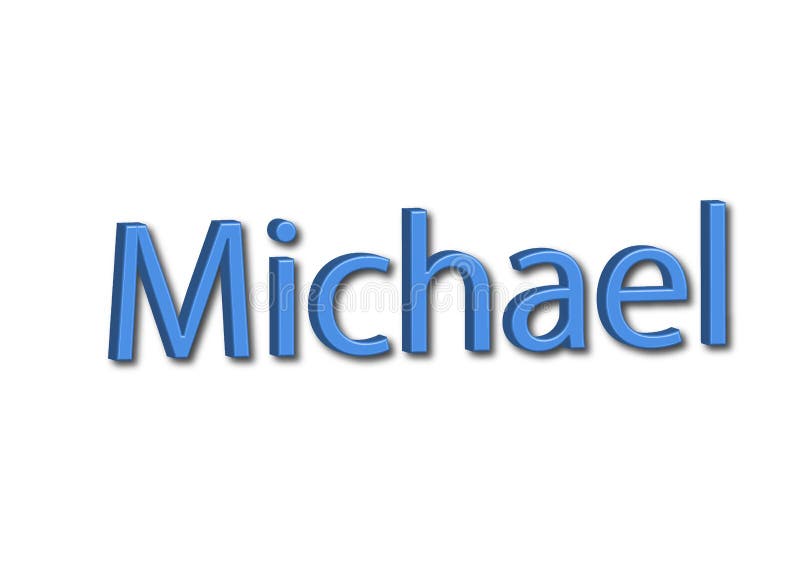 Name Michael Made of Blue Inflatable Balloons Isolated on White ...