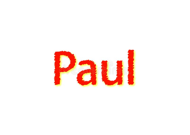 Name Paul Made of Blue Inflatable Balloons Isolated on White Background ...
