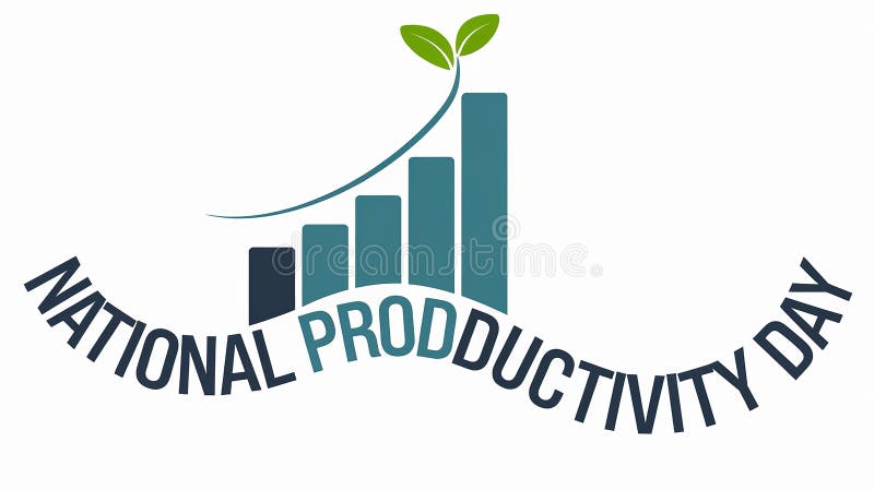 Illustration of National Productivity Day Concept with Growth Chart and ...