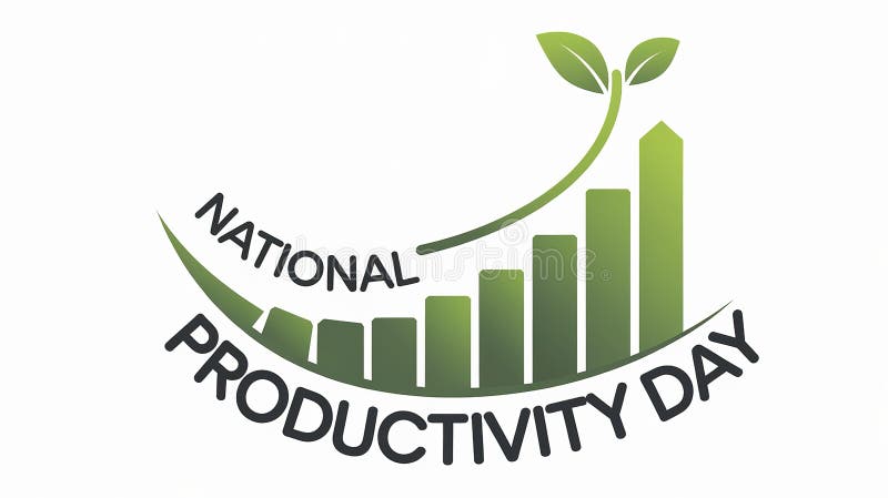 Illustration of National Productivity Day Concept with Growth Chart and ...