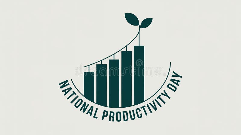 Illustration of National Productivity Day Concept with Growth Chart and ...