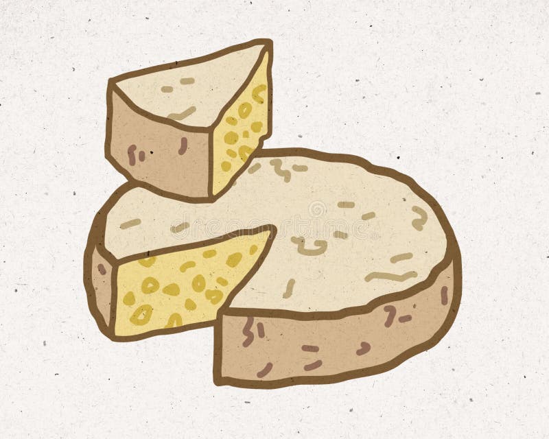 Croquis Naturels De Fromage Illustration de Vecteur - Illustration du ...