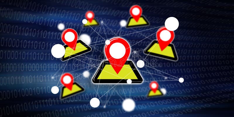 Concept of Navigation System Stock Illustration - Illustration of icon ...